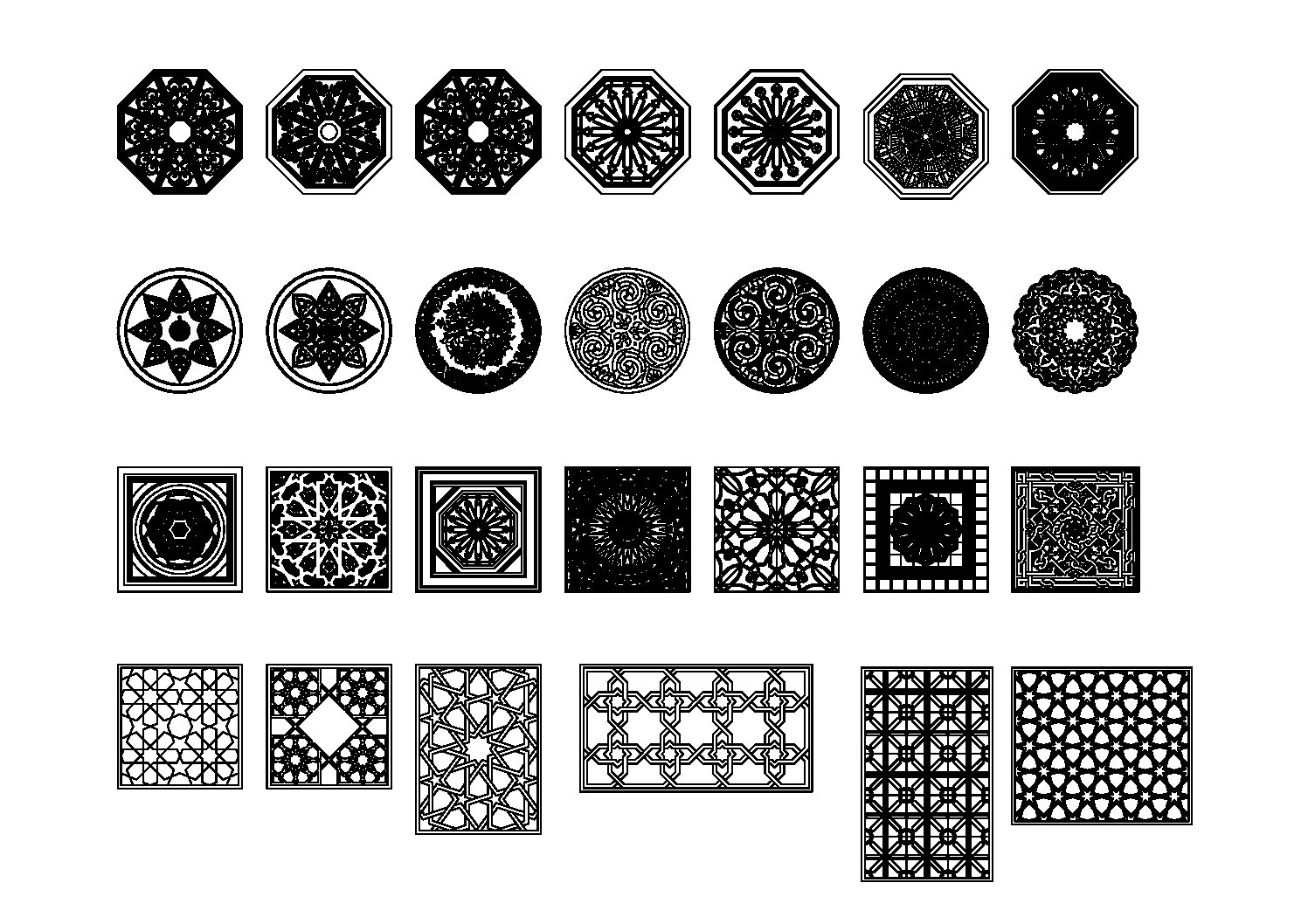 CAD1006 Islamic decoration pattern – Vinyard3d