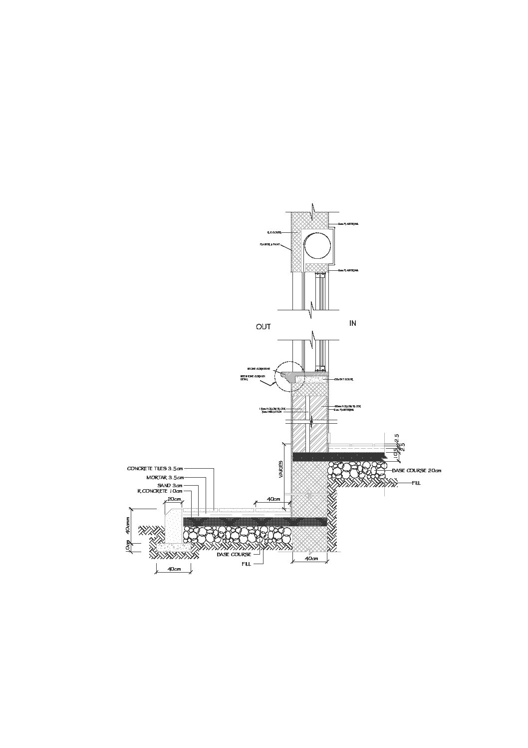 CAD1012 Block wall system details – Vinyard3d
